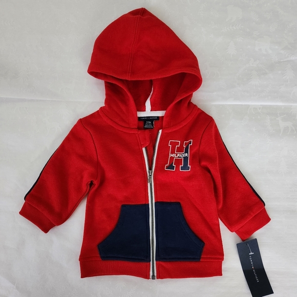 Tommy Hilfiger | Shirts & Tops | Nwt Tommy Hilfiger Baby Boy Hoodie Sweatshirt 69 Months Red ...